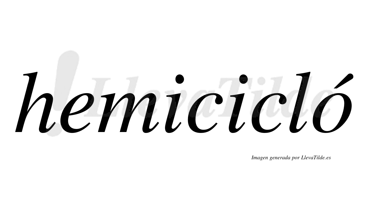 ¿Lleva tilde hemicicló? | LlevaTilde.es