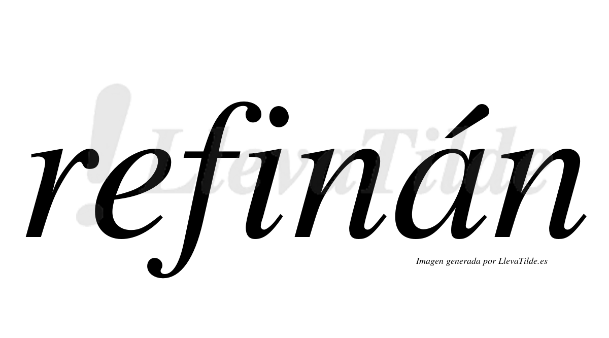 ¿Lleva tilde refinán? | LlevaTilde.es