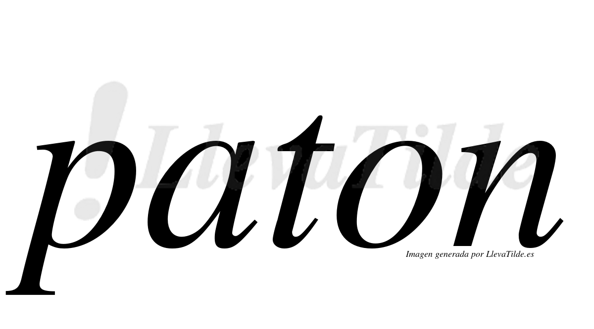 ¿Lleva tilde paton? | LlevaTilde.es