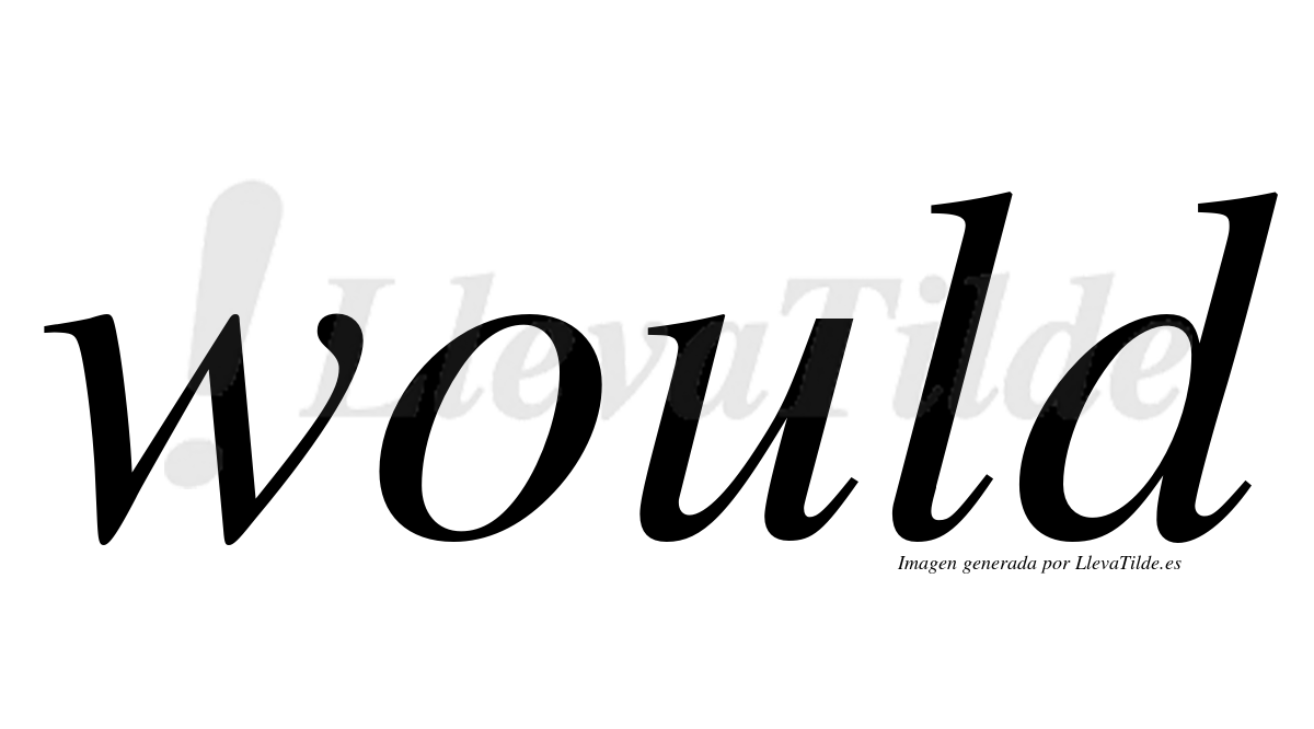 ¿Lleva tilde would? | LlevaTilde.es