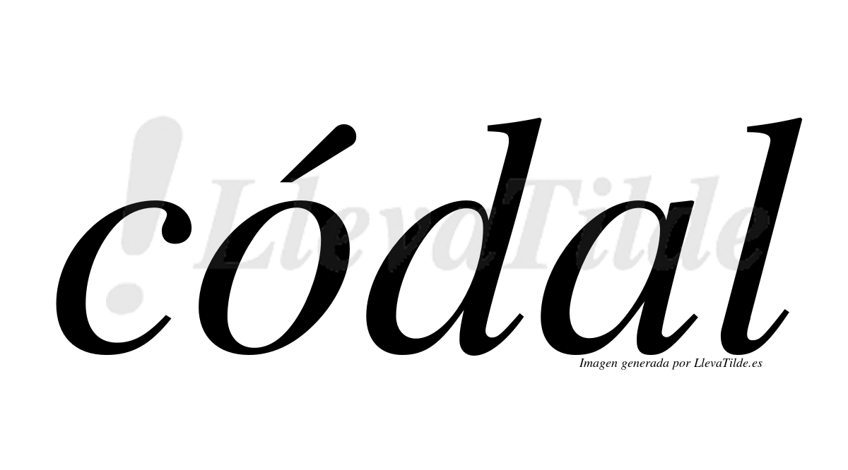 ¿Lleva tilde códal? | LlevaTilde.es