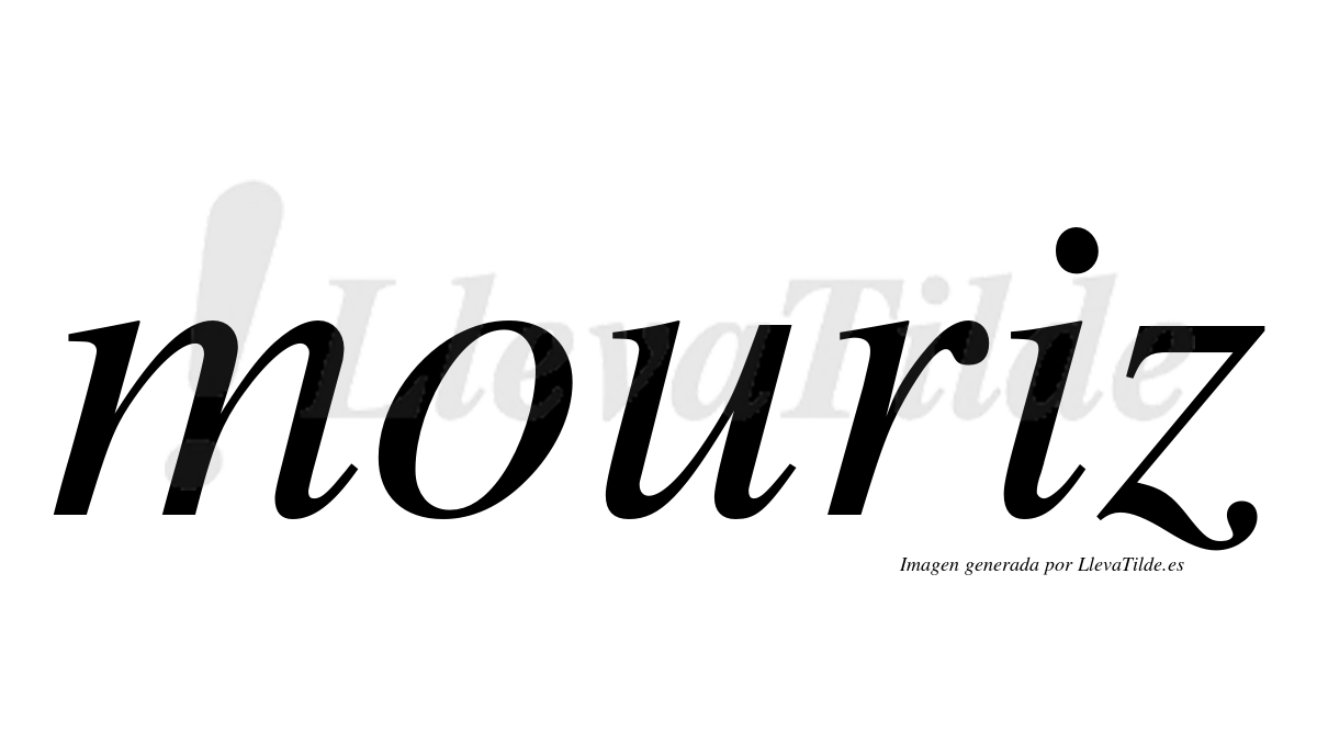 ¿Lleva tilde mouriz? | LlevaTilde.es