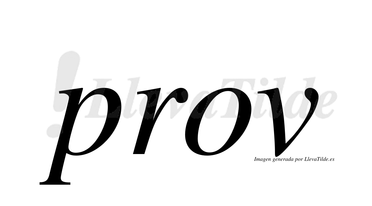 ¿Lleva tilde prov? | LlevaTilde.es