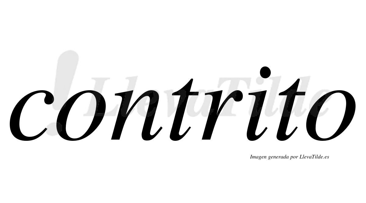 ¿Lleva tilde contrito? | LlevaTilde.es