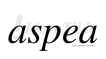 ¿Lleva tilde aspea? | LlevaTilde.es