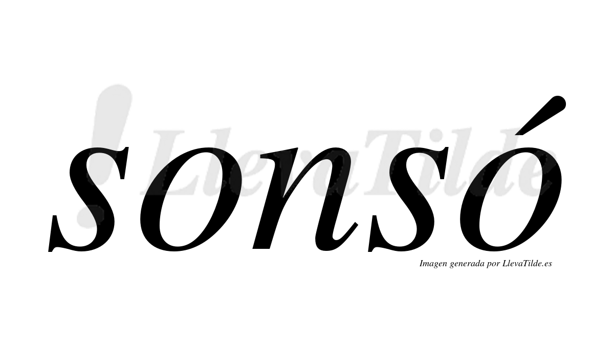 ¿Lleva tilde sonsó? | LlevaTilde.es