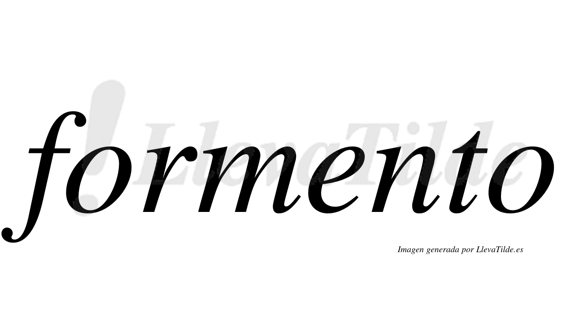 ¿Lleva tilde formento? | LlevaTilde.es