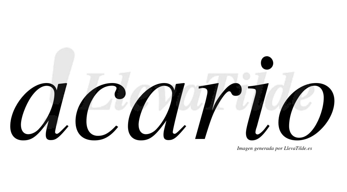 ¿Lleva tilde acario? | LlevaTilde.es