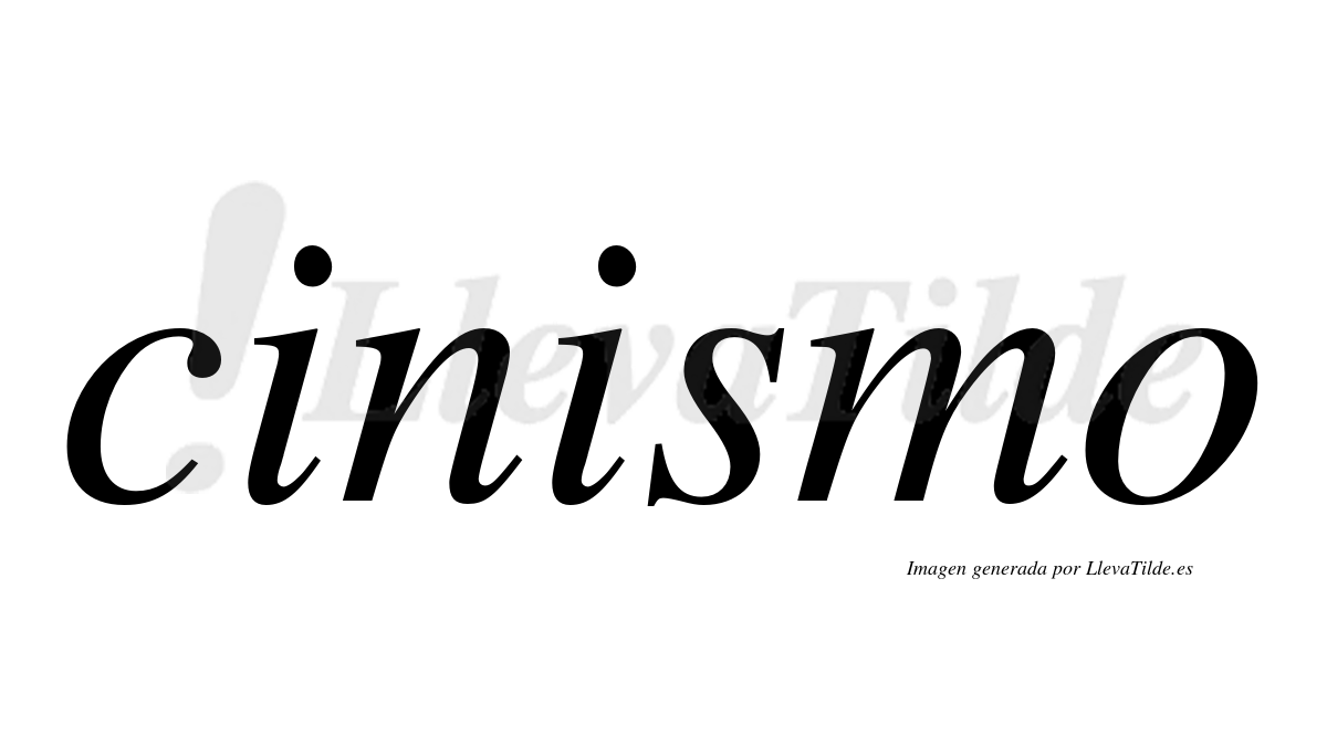 ¿Lleva tilde cinismo? | LlevaTilde.es