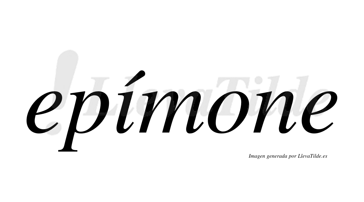 ¿Lleva tilde epímone? | LlevaTilde.es