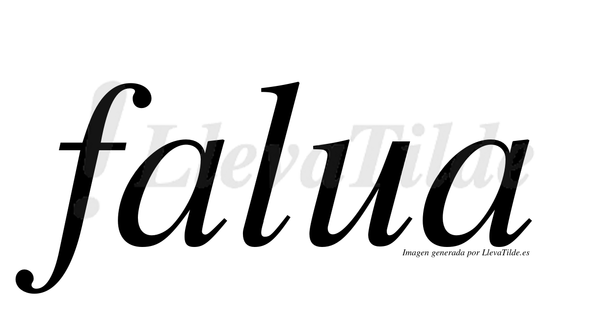 ¿Lleva tilde falua? | LlevaTilde.es