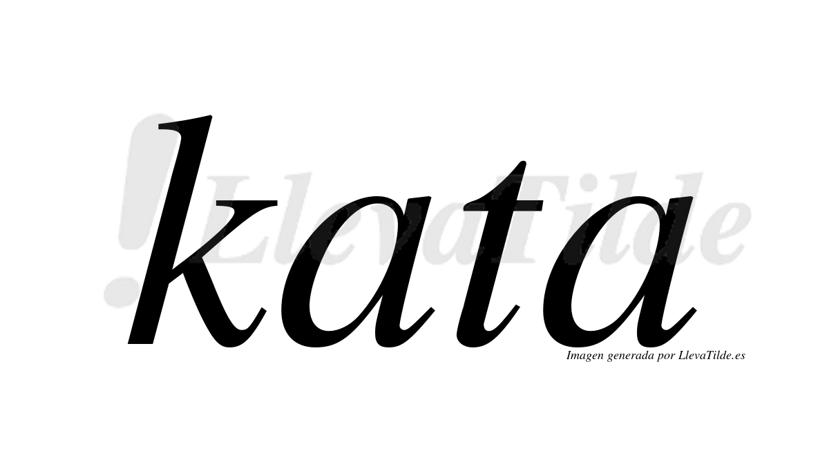 ¿Lleva tilde kata? | LlevaTilde.es