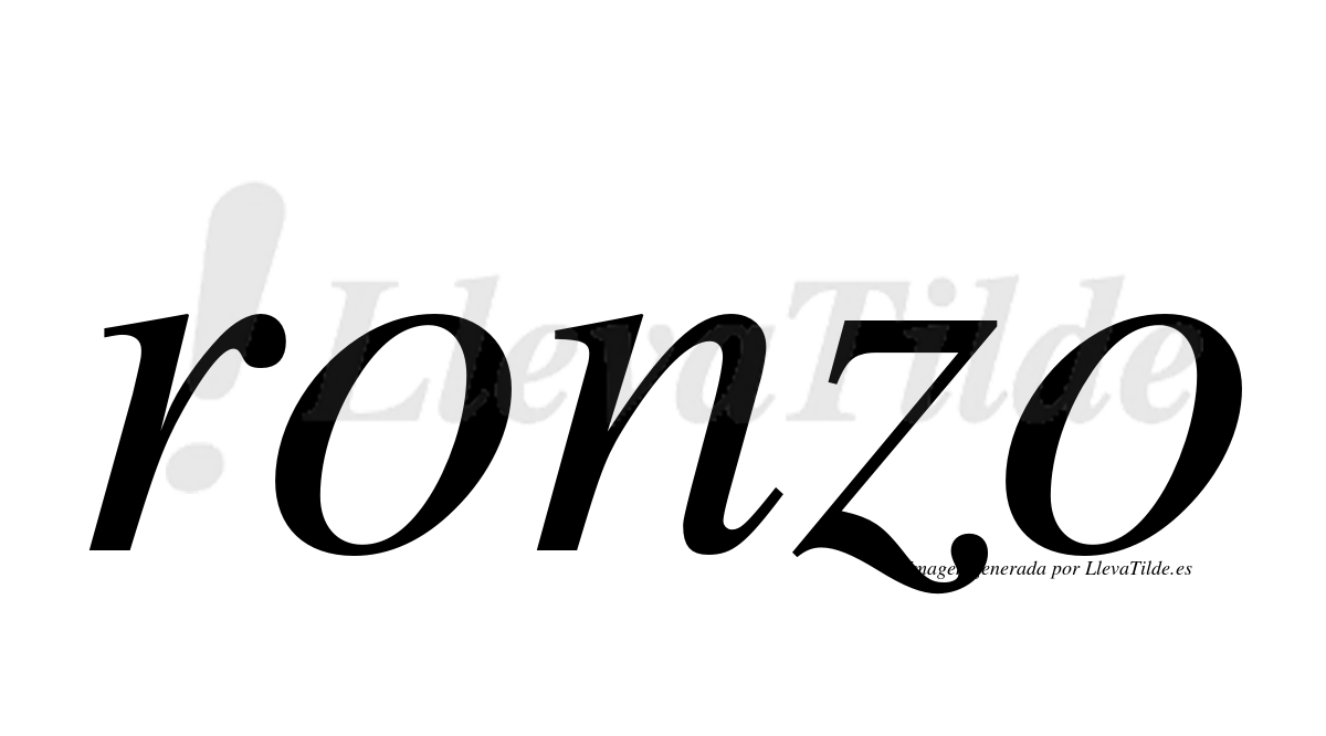 ¿Lleva tilde ronzo? | LlevaTilde.es