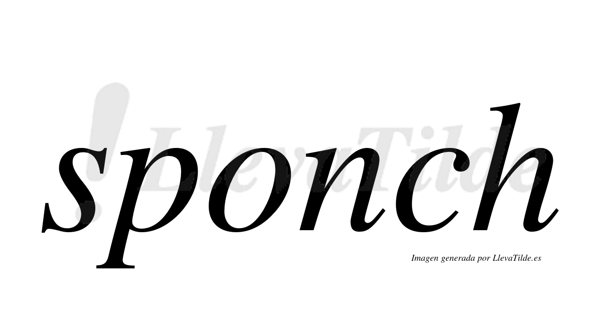 ¿Lleva tilde sponch? | LlevaTilde.es