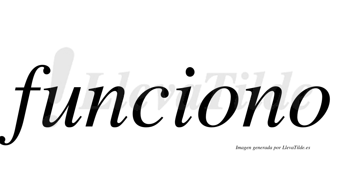¿Lleva tilde funciono? | LlevaTilde.es