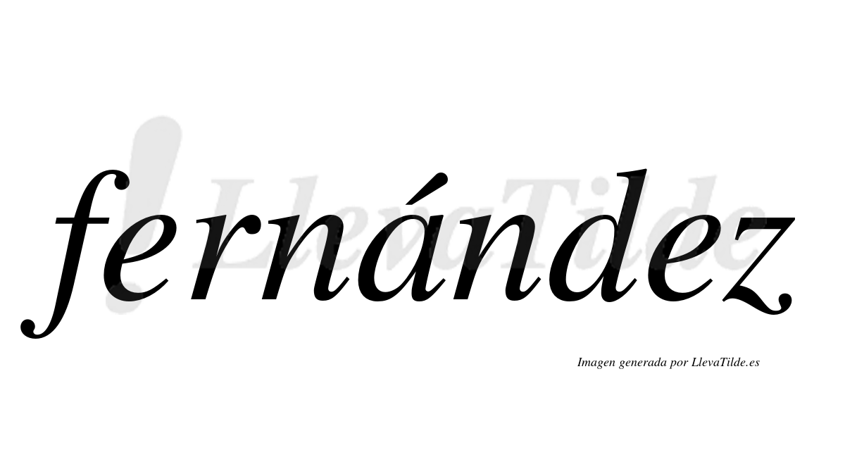 ¿Lleva tilde fernández? | LlevaTilde.es
