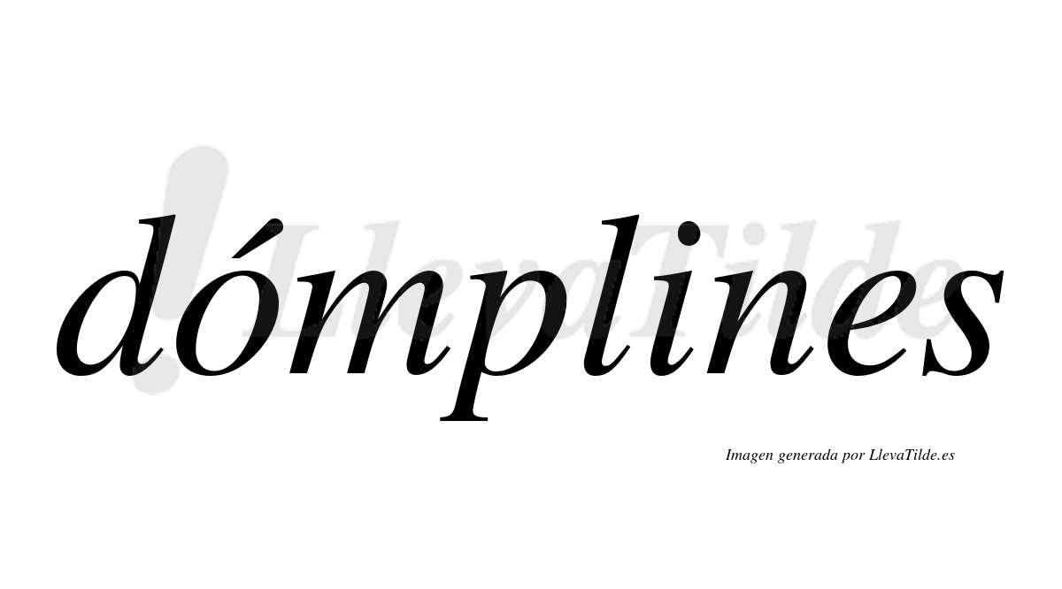 ¿Lleva tilde dómplines? | LlevaTilde.es