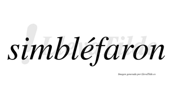 ¿Lleva tilde simbléfaron? | LlevaTilde.es