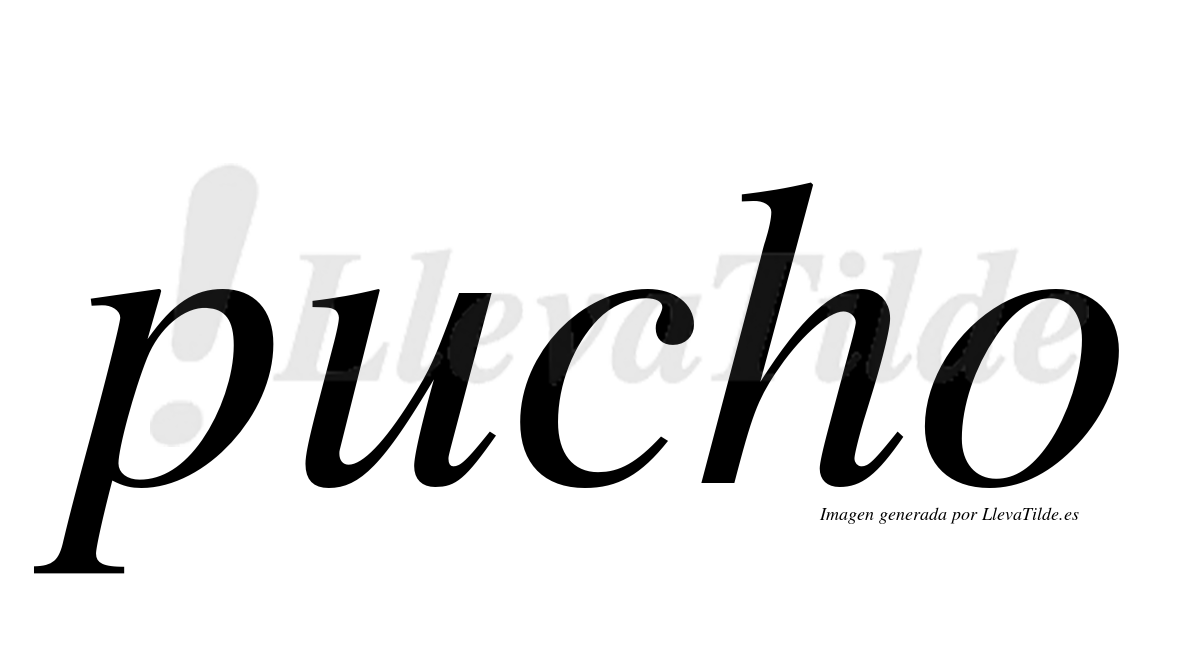 ¿Lleva tilde pucho? | LlevaTilde.es