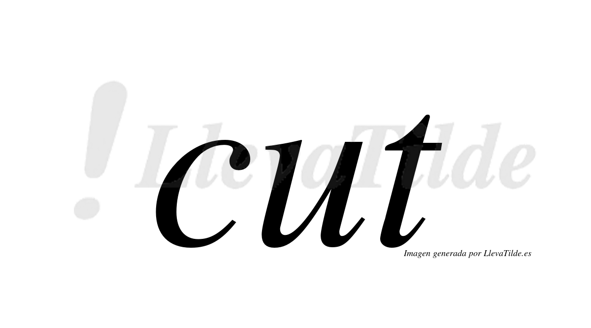 ¿Lleva tilde cut? | LlevaTilde.es
