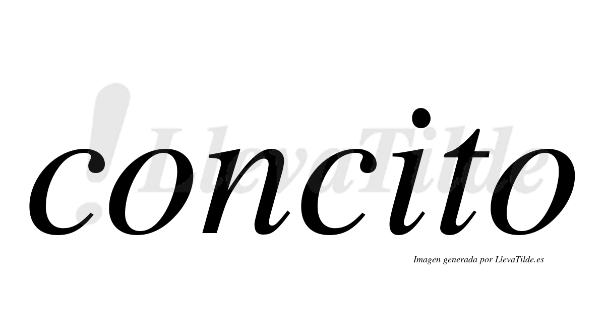¿Lleva tilde concito? | LlevaTilde.es