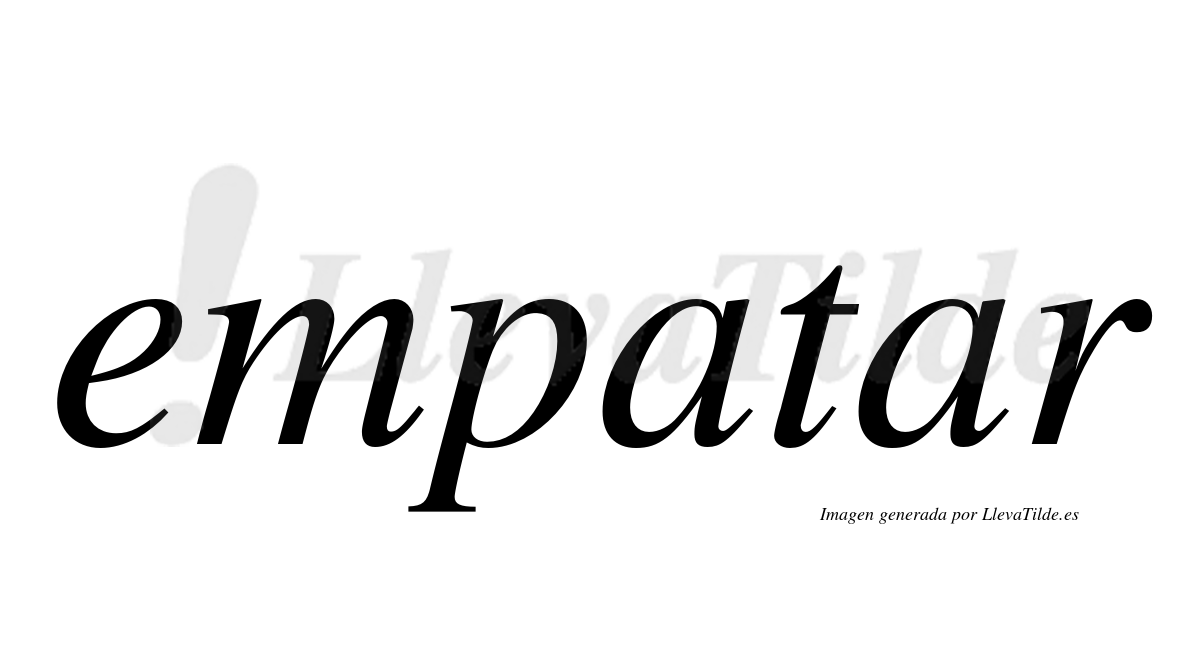 ¿Lleva tilde empatar? | LlevaTilde.es