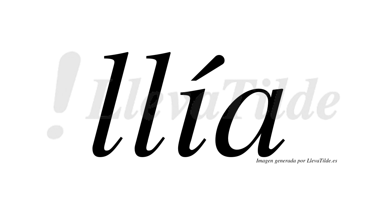 ¿Lleva tilde llía? | LlevaTilde.es