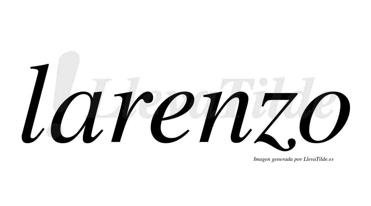 ¿Lleva tilde larenzo? | LlevaTilde.es