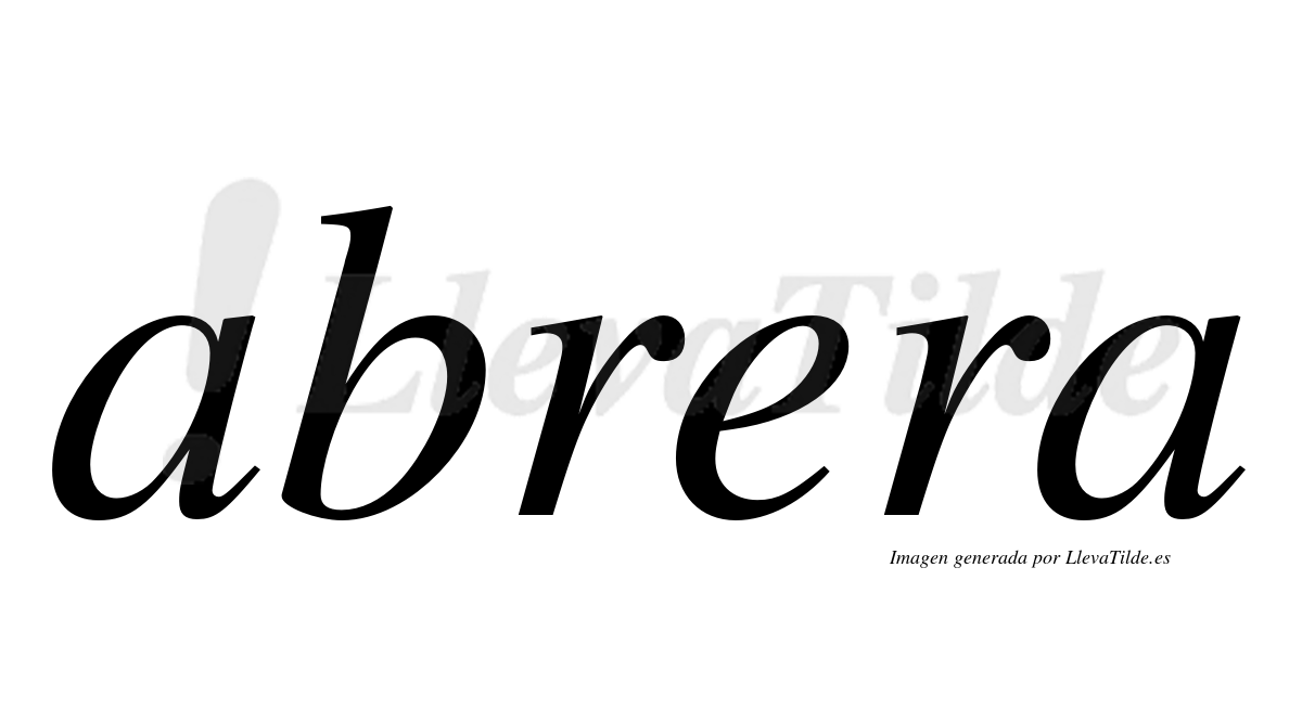 ¿Lleva tilde abrera? | LlevaTilde.es