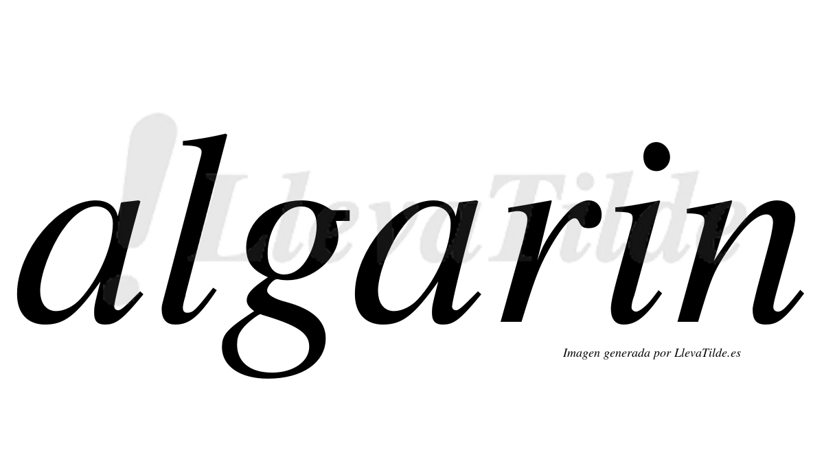 ¿Lleva tilde algarin? | LlevaTilde.es