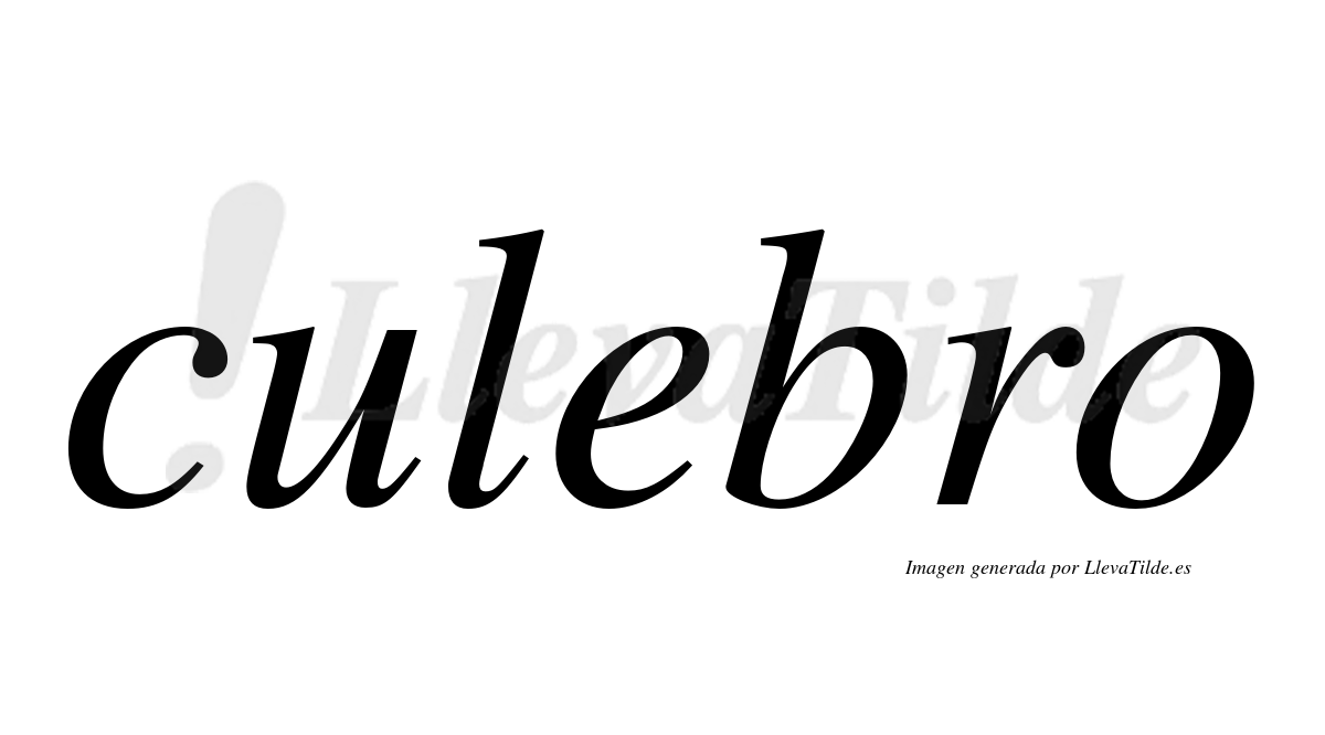 ¿Lleva tilde culebro? | LlevaTilde.es