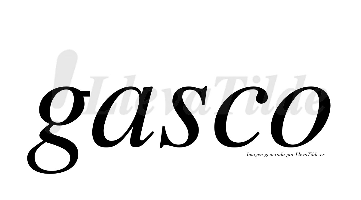 ¿Lleva tilde gasco? | LlevaTilde.es