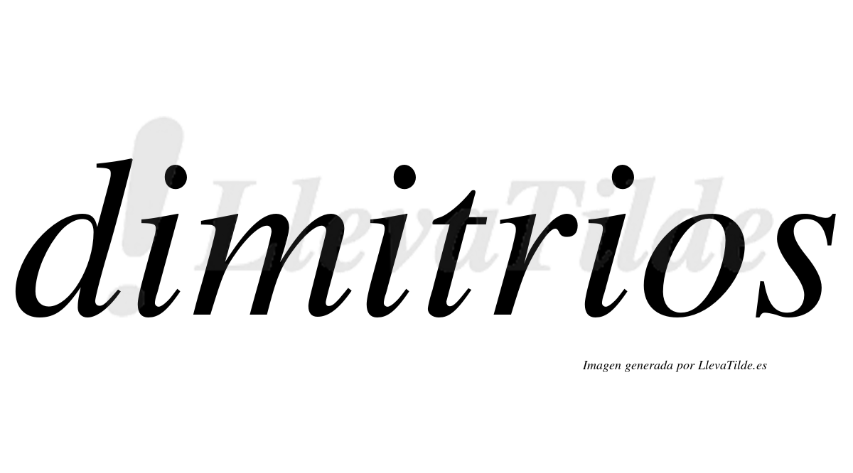 ¿Lleva tilde dimitrios? | LlevaTilde.es