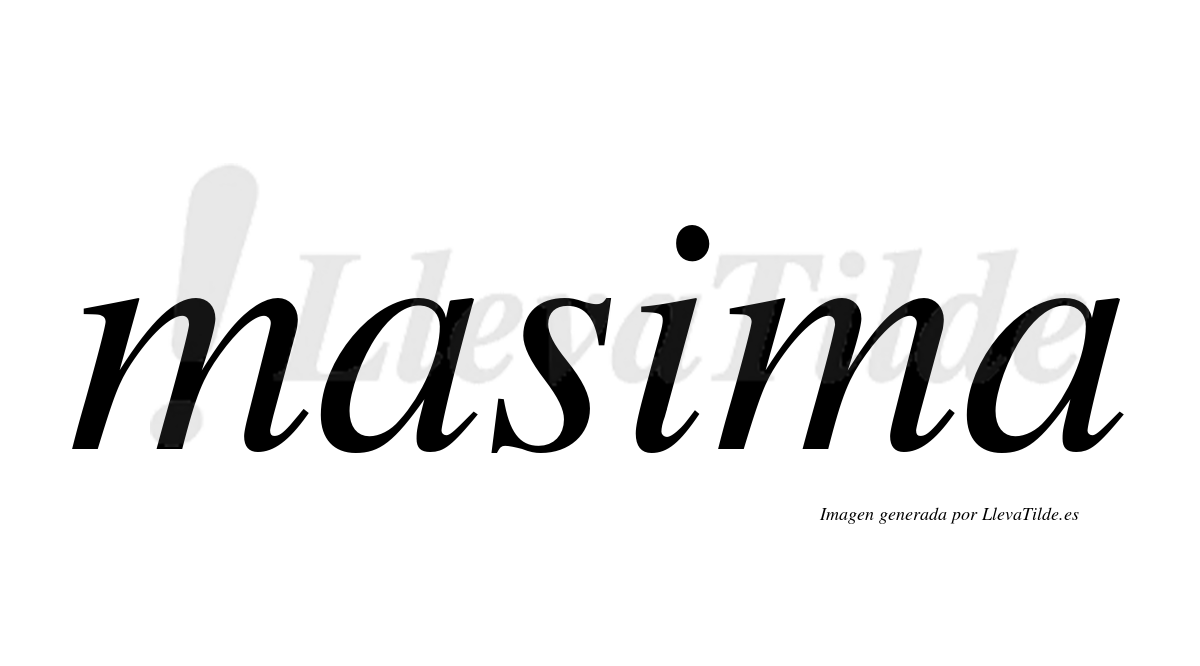 ¿Lleva tilde masima? | LlevaTilde.es