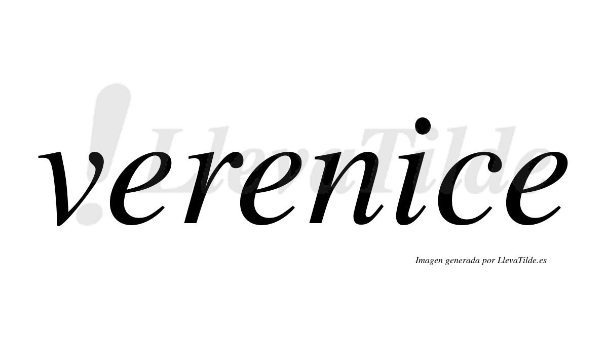 ¿Lleva tilde verenice? | LlevaTilde.es