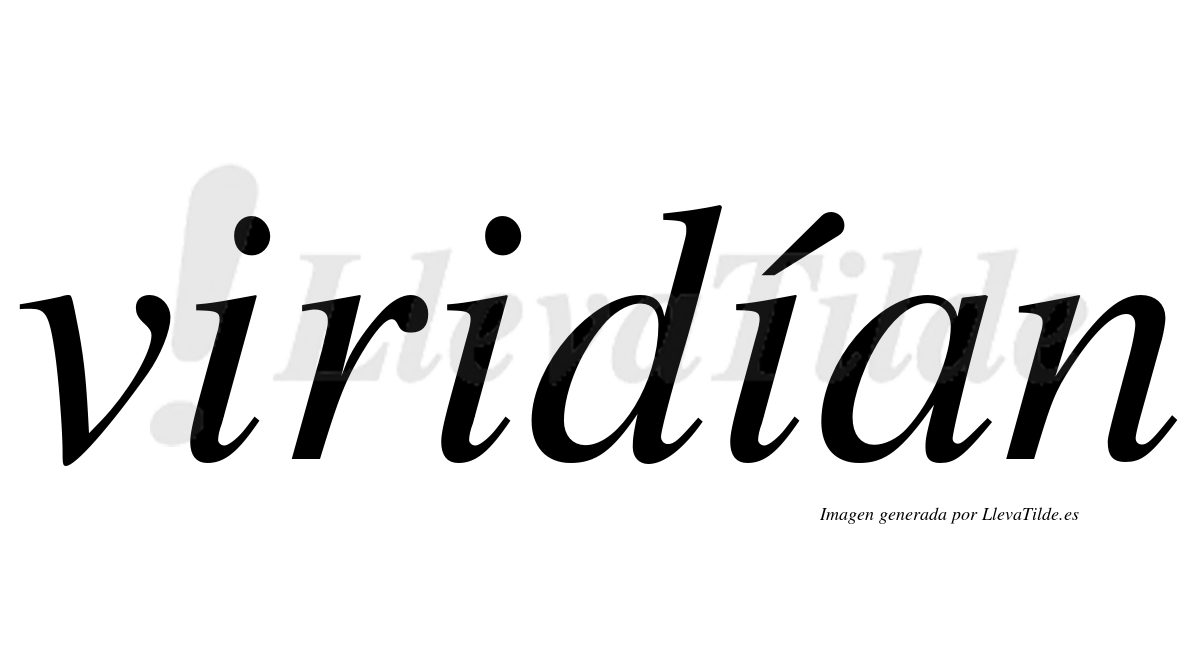 ¿Lleva tilde viridían? | LlevaTilde.es