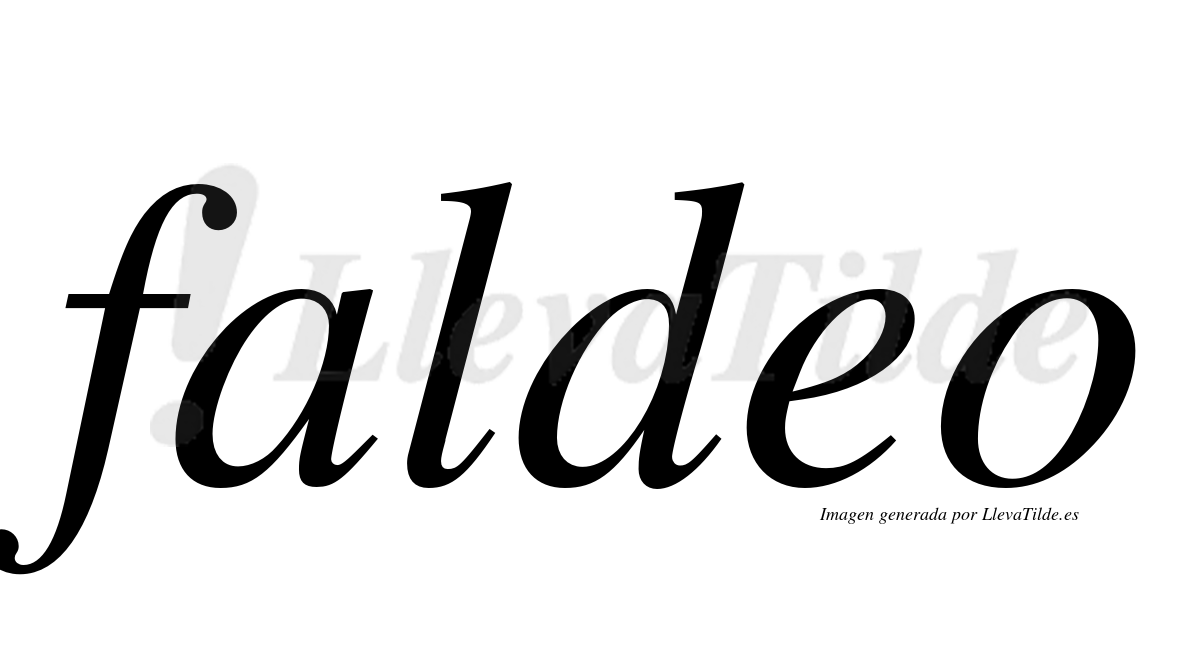 ¿Lleva tilde faldeo? | LlevaTilde.es