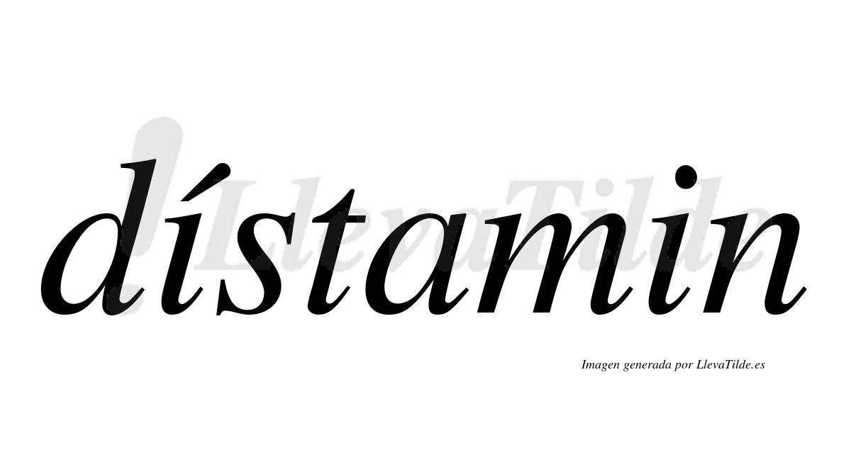 ¿Lleva tilde dístamin? | LlevaTilde.es