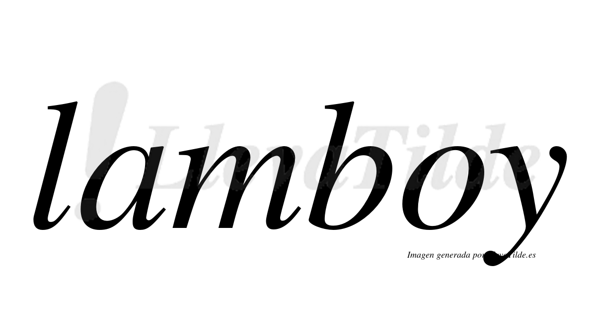 ¿Lleva tilde lamboy? | LlevaTilde.es