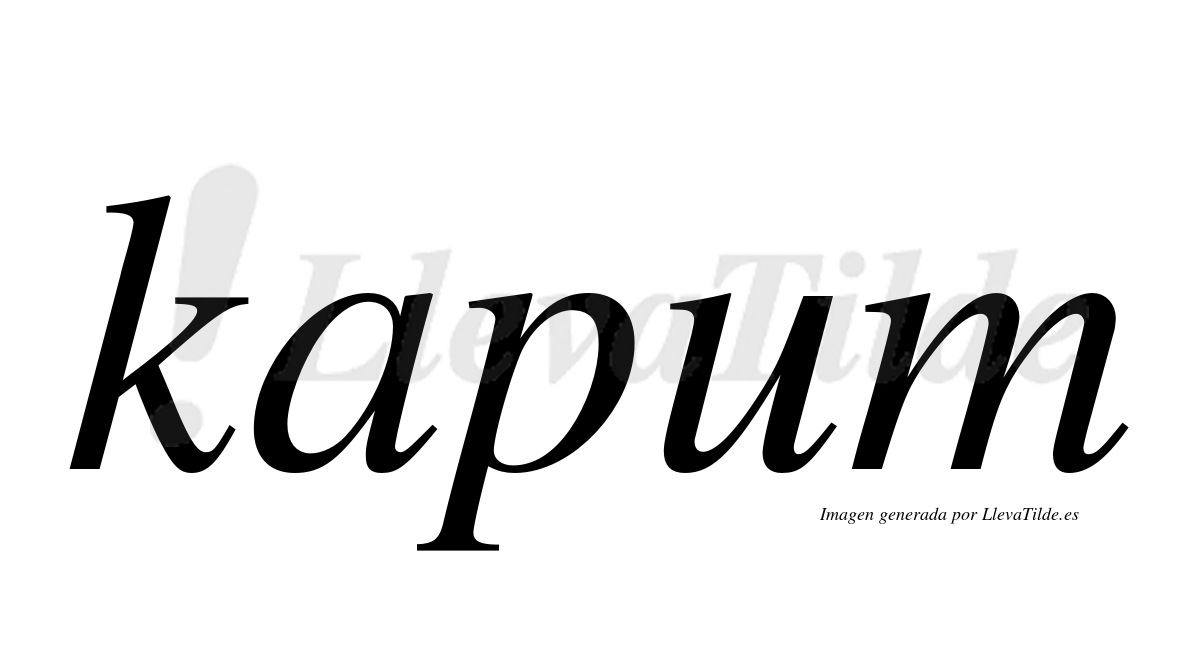 ¿Lleva tilde kapum? | LlevaTilde.es