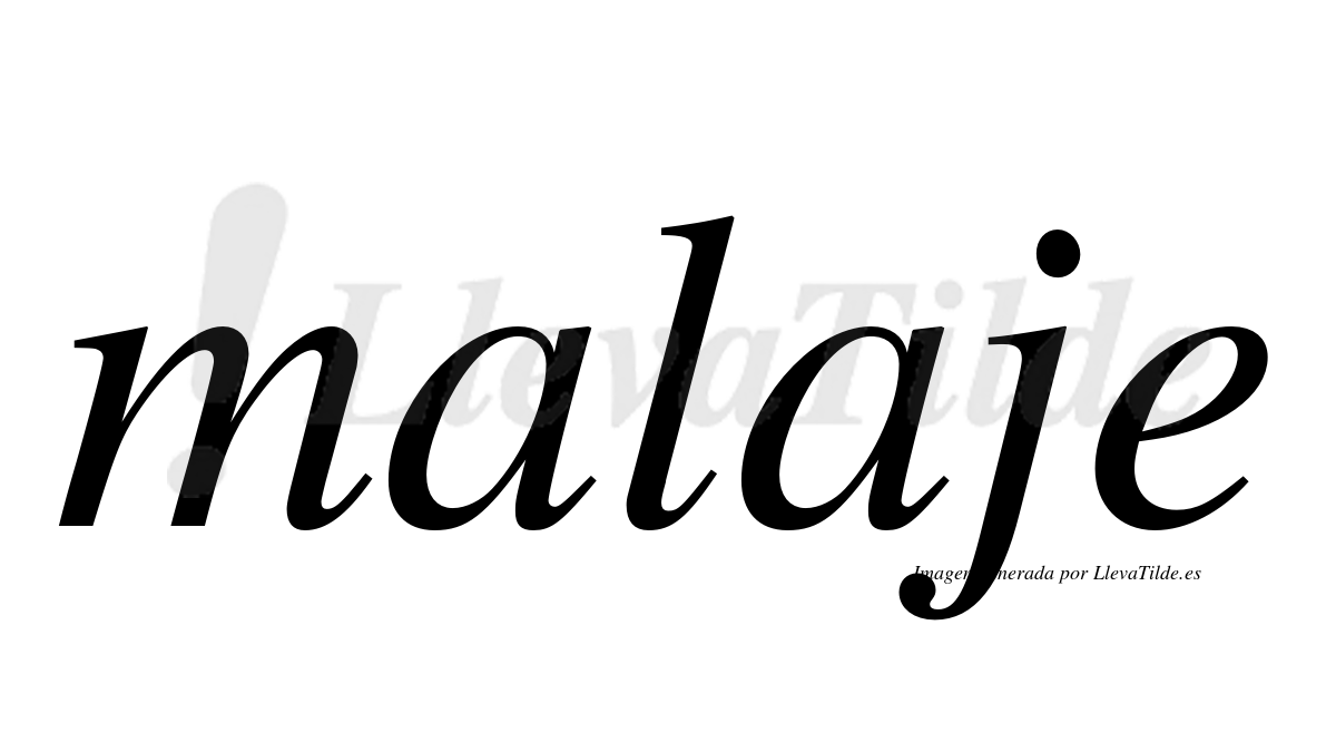 ¿Lleva tilde malaje? | LlevaTilde.es