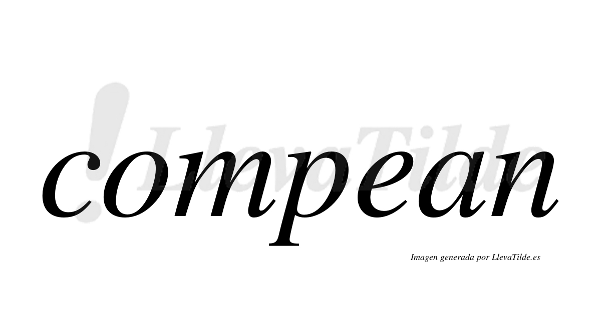 ¿Lleva tilde compean? | LlevaTilde.es