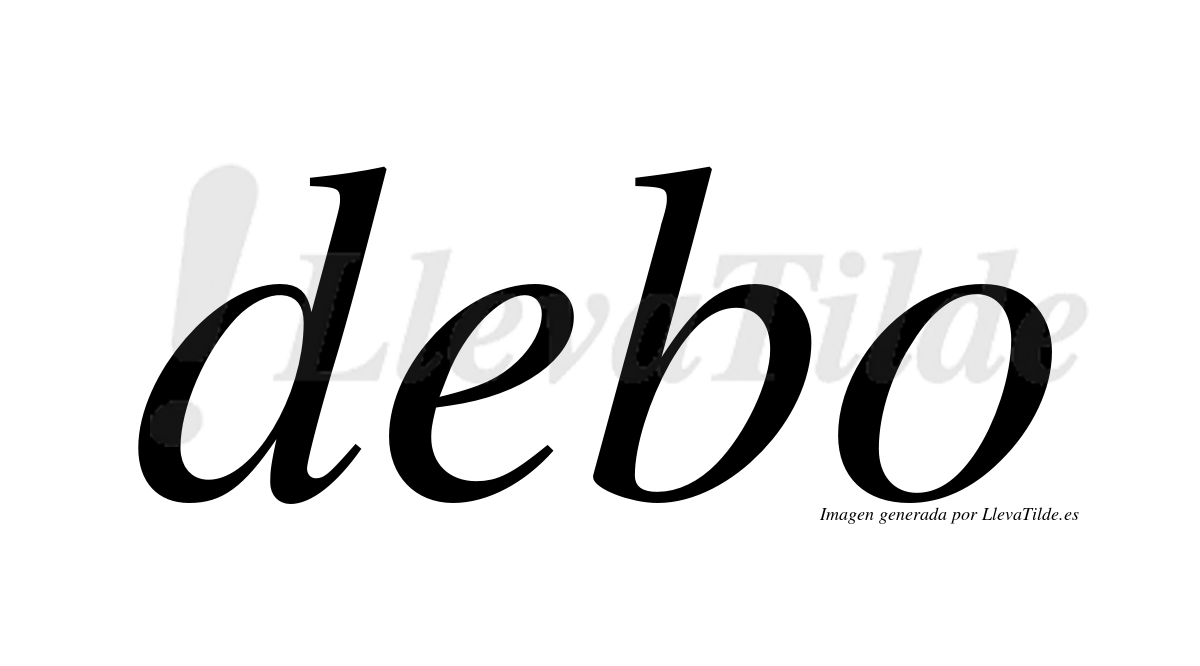 ¿Lleva tilde debo? | LlevaTilde.es