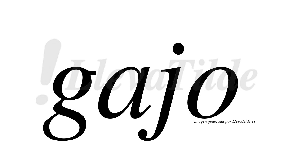 ¿Lleva tilde gajo? | LlevaTilde.es