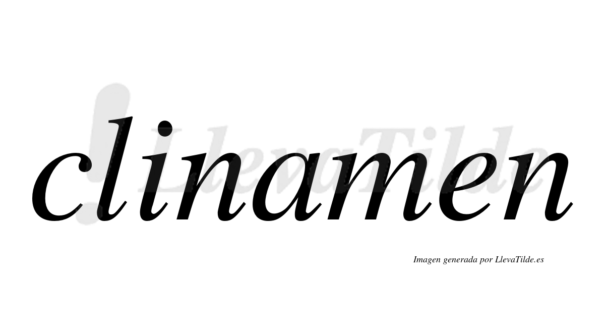 ¿Lleva tilde clinamen? | LlevaTilde.es