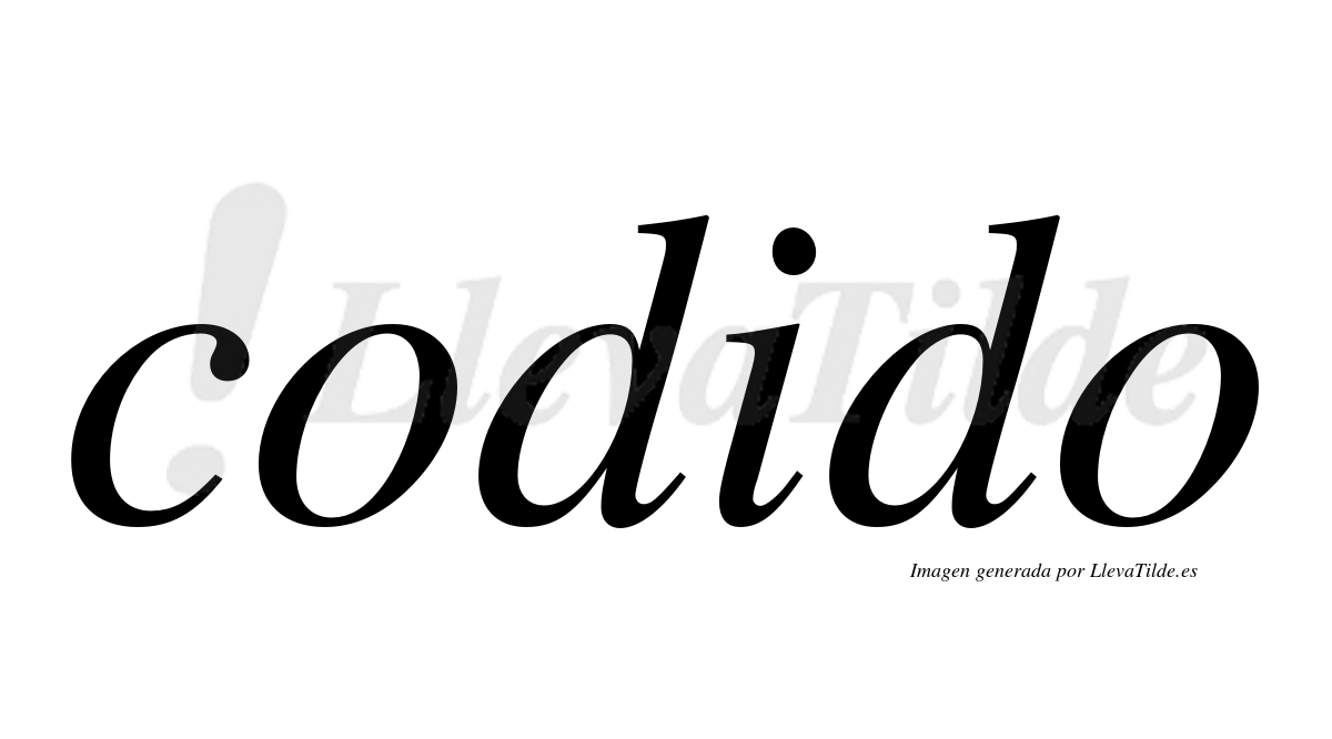 ¿Lleva tilde codido? | LlevaTilde.es