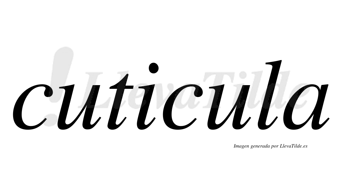 ¿Lleva tilde cuticula? | LlevaTilde.es