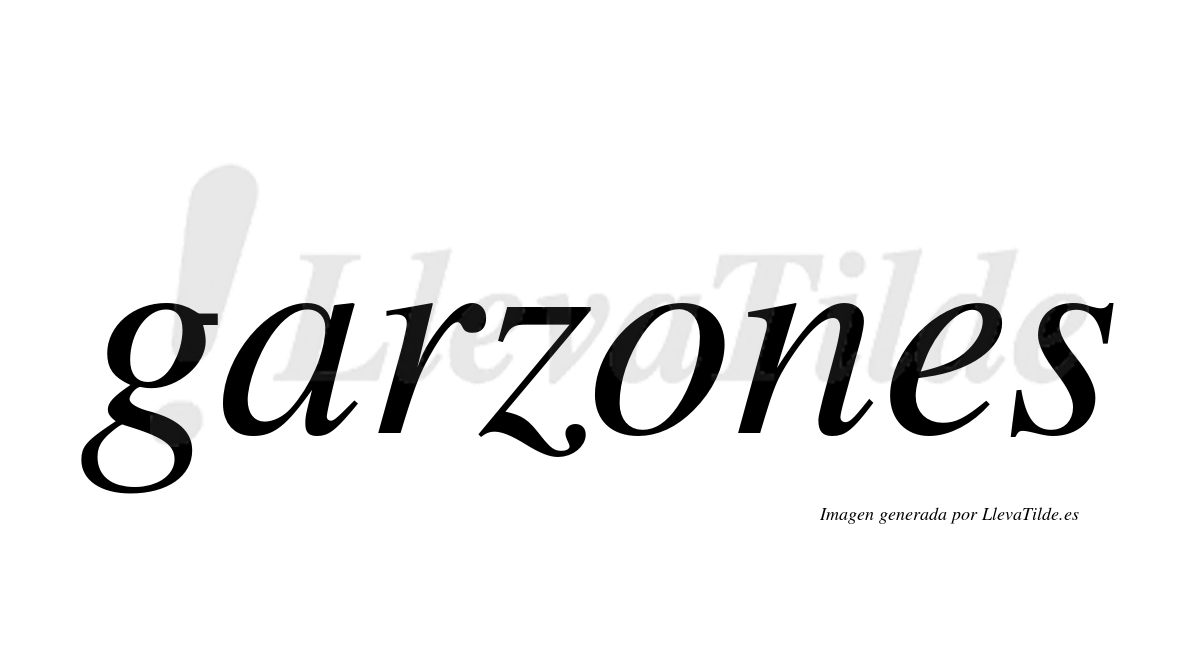 ¿Lleva tilde garzones? | LlevaTilde.es