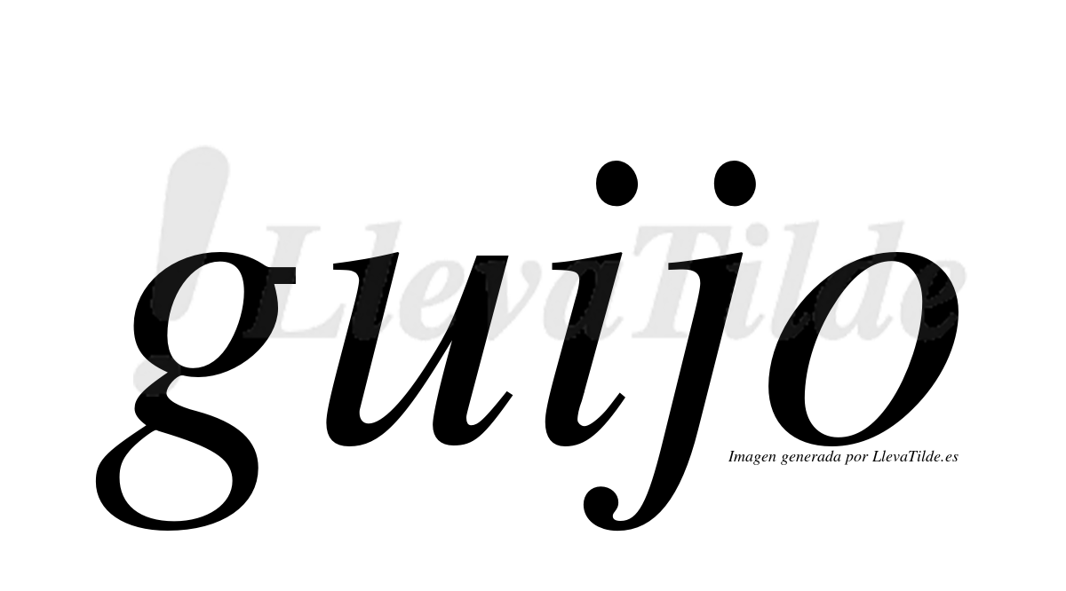 ¿Lleva tilde guijo? | LlevaTilde.es