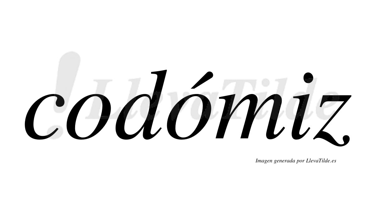 ¿Lleva tilde codómiz? | LlevaTilde.es